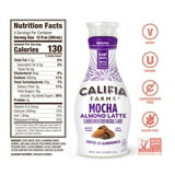 Califia Farms Mocha Almond Milk Latte, Coffee Sugar Flavored, 48 Fluid ...