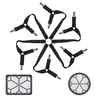 4 Pack Bed Sheet Corner Grippers Straps Pillow Top Mattress Clips ...