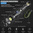 90000 Lumens Tactical Flashlight, USB Rechargeable, Waterproof, LED, 5 ...