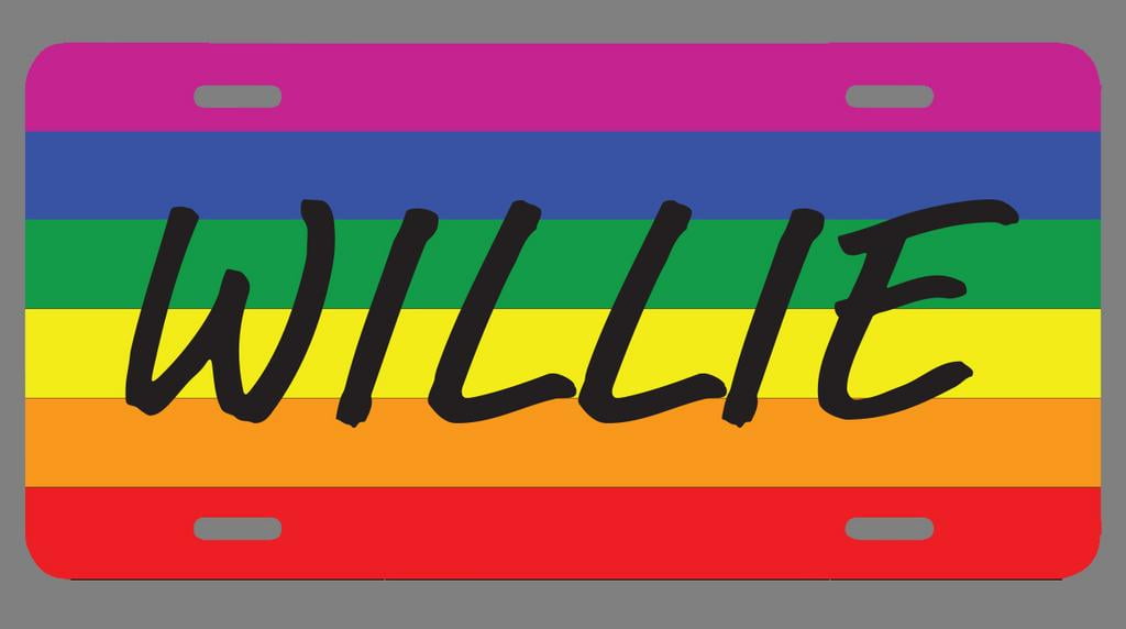 Willie Name Pride Flag Style License Plate Tag Vanity Novelty Metal ...