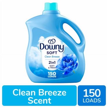 Downy Clean Breeze, Large 140 Fl Oz, Liquid Fabric Conditioner (Fabric Softener) for Clothes ...