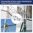 Uxcell 6-Pack Brace Bands Chain Link Fence Parts, 1 Inch Galvanized ...