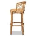 Baxton Studio Orchard Modern Bohemian Natural Brown Rattan Bar Stool ...