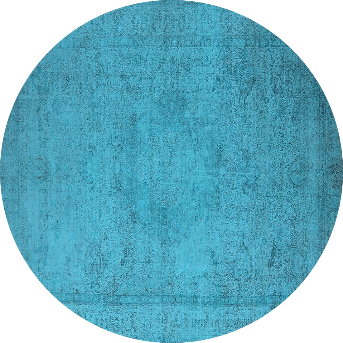 Ahgly Company Indoor Round Oriental Light Blue Industrial Area Rugs, 8 ...