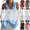 Htigea Women's Button Down Tank Tops Solid Ruffle V Neck Sleeveless ...