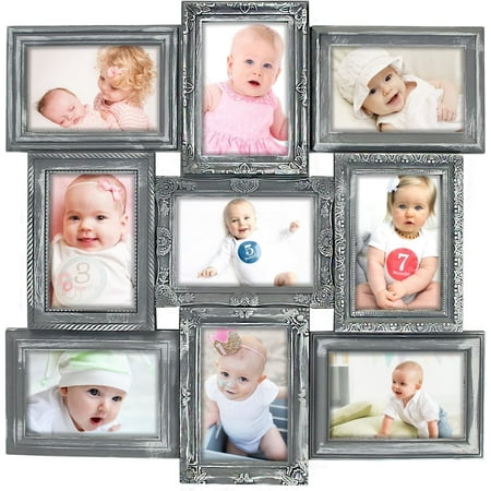 Hersh - Photo Frame 20"X20" Gray Curved Square Shape Photo Picture ...