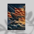 Affixzi Military Jet American Flag Poster Print Vintage Americana Armed ...