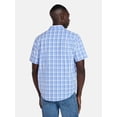 George Men's and Big Men's Button Up Poplin Shirt with Short Sleeves ...