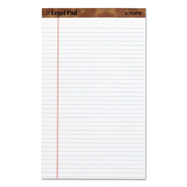Tops The Legal Pad 50 Sheet 8.5x14 Wide/Legal Rule Perforated Pads ...