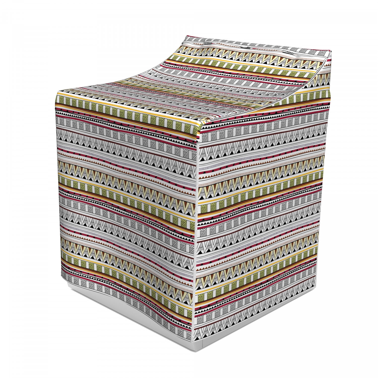 Tribal Washer Cover, Sketch Style Geometric Composition with Triangles ...