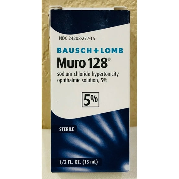 MURO Muro 128 5% Ophthalmic Solution, 0.5 Fl Oz, Sodium Chloride Eye ...