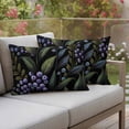 2 Pack Outdoor Waterproof Throw Pillow Covers,Watercolor Purple Berry ...