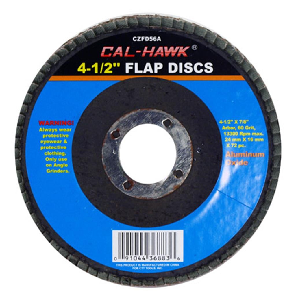 Cal Hawk Tools 4-1/2" Flap Disc - 60 Grit - Walmart.com