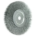 Narrow Face Crimped Wire Wheel, 6 in D x 3/4 in W, .006 in Steel Wire ...