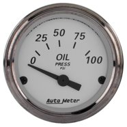 AutoMeter 2329 Autogage Mechanical White Oil/Volt/Water Chrome Console ...
