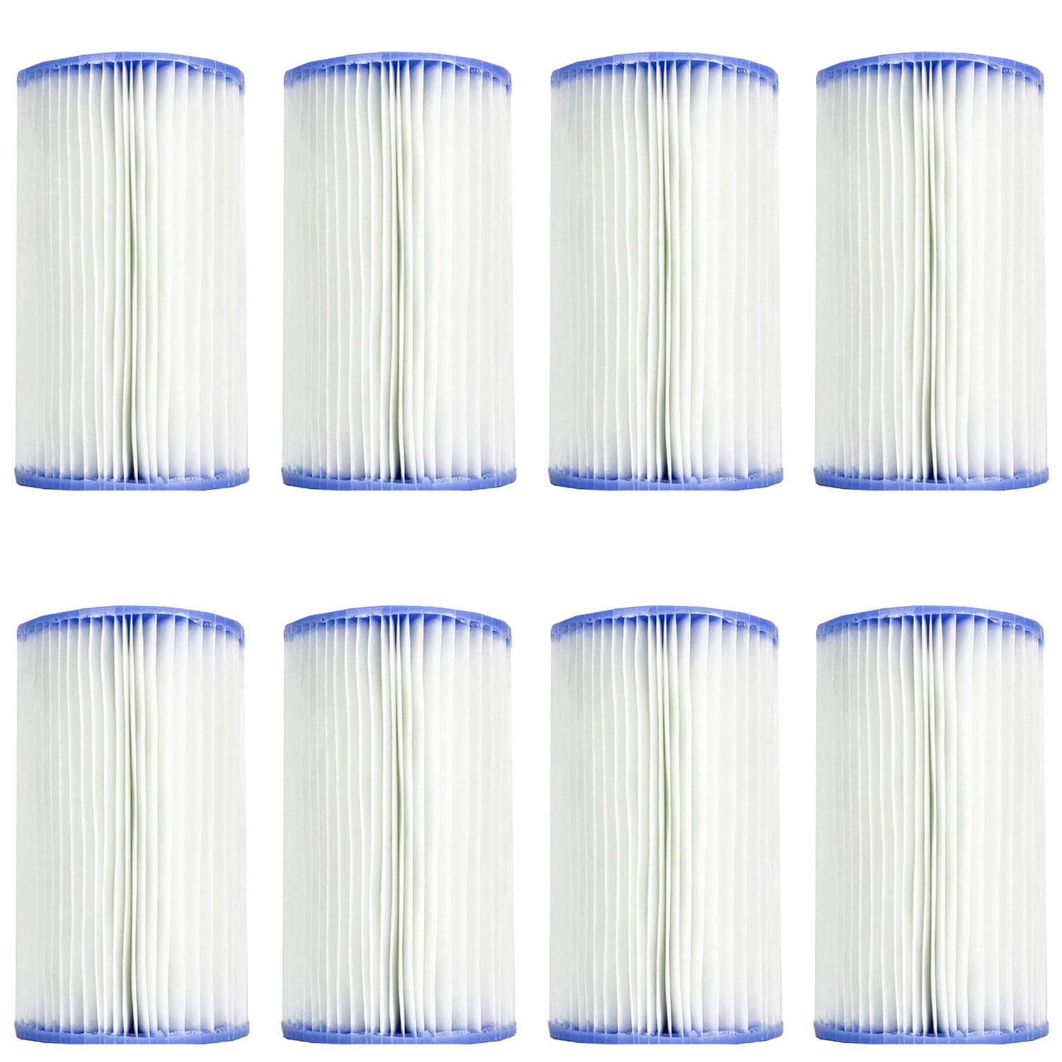 Intex Swimming Pool Type B Replacement Filter Pump Cartridges (8 Pack ...