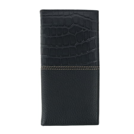 American Bison Gator Print and Pebble Grain Western Rodeo Checkbook ...