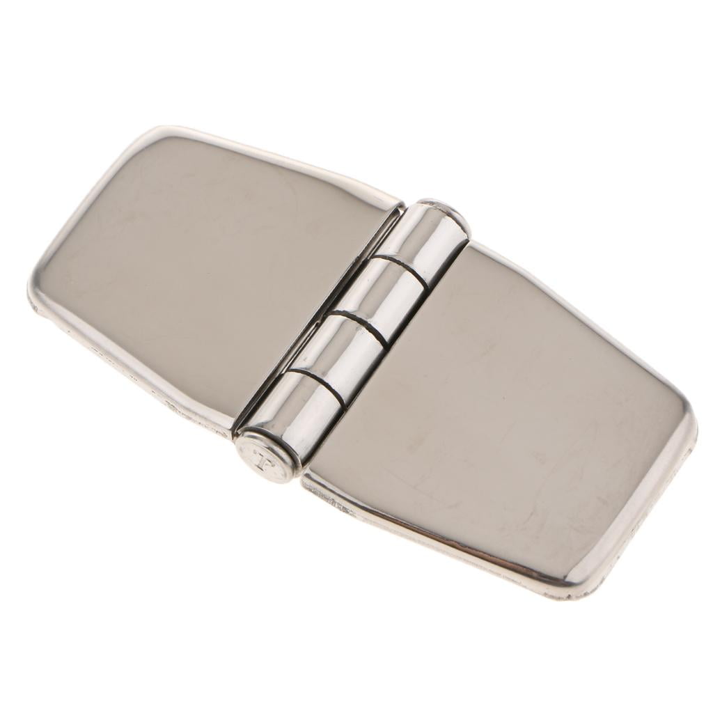 Door Hinge with Cover Strap Hinge Stainless Steel Polished Boat Hinges ...