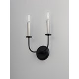 Maxim 10322BKSN 9 in. Wesley ADA Wall Sconce Wall Light, Black & Satin ...