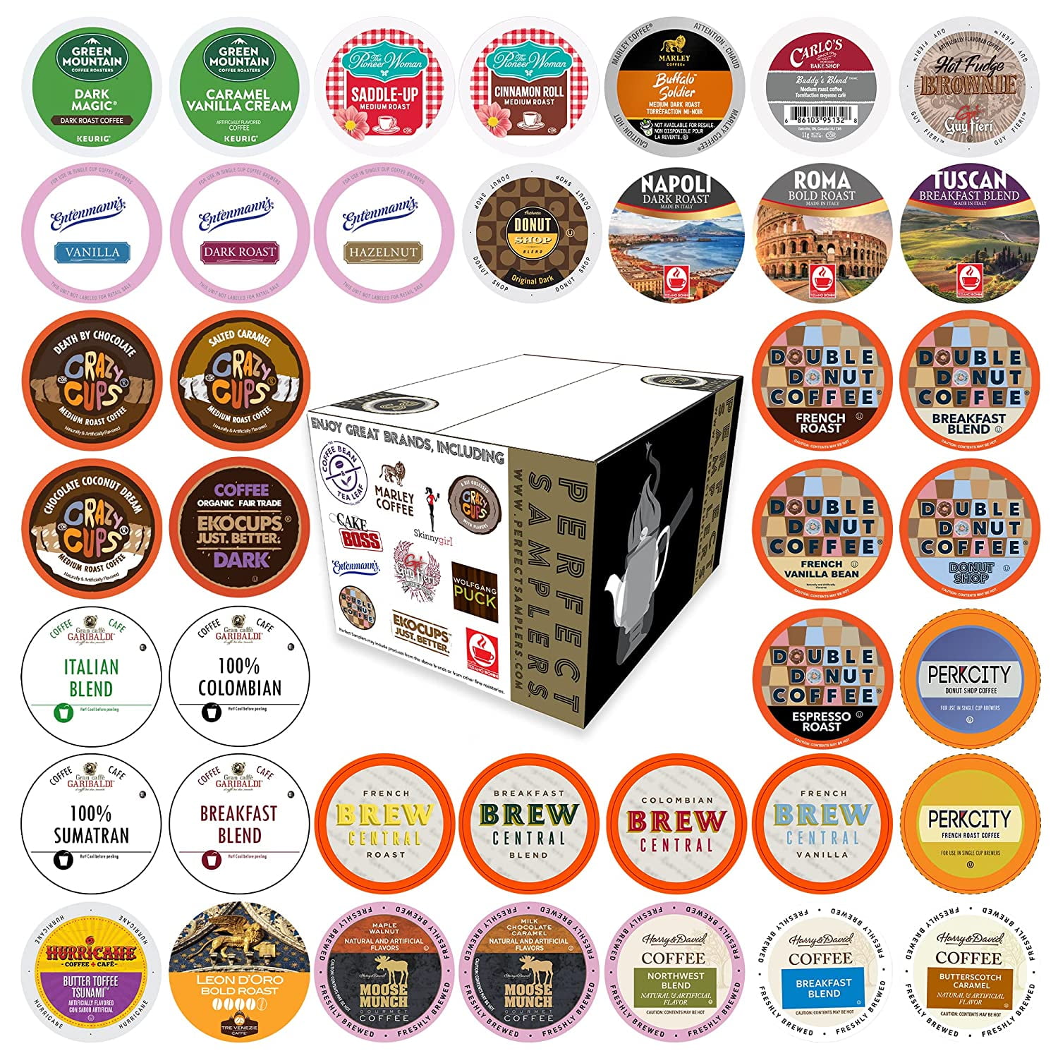 Coffee Pods Variety Pack Sampler, Coffee Lovers Single-Serve Coffee ...