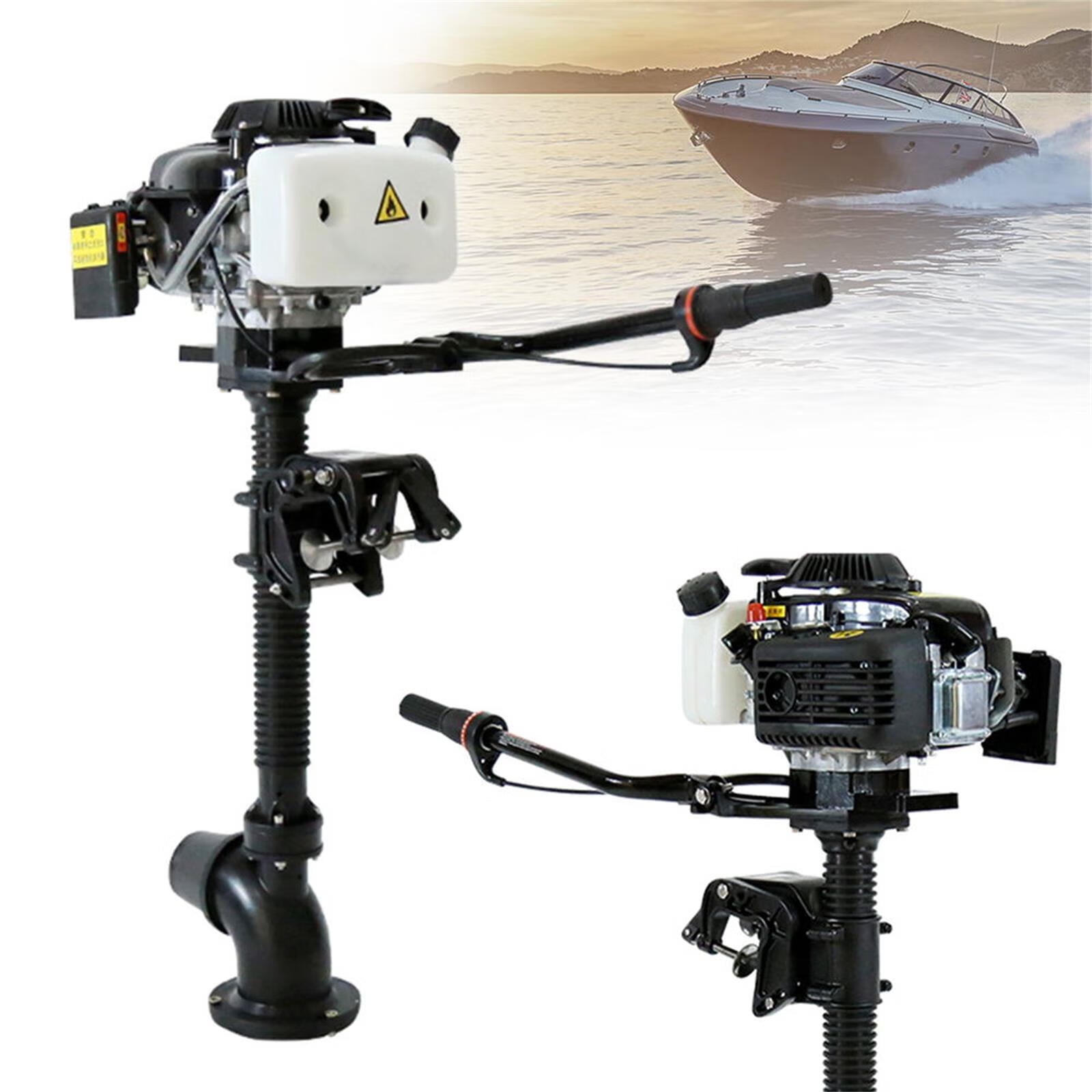 Wuzstar 4-Stroke 4HP Outboard Motor eavy Duty Fishing Boat Engine With ...