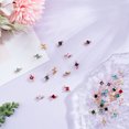 1Set 40Pcs 10 Colors Brass Pave Glass Rhombus Links Connector Charms ...