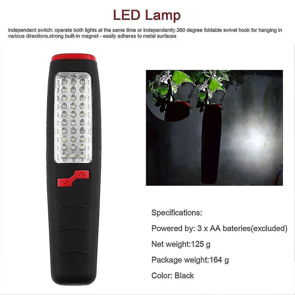 37 Led Flashlight Work Light Camping Outdoor Lamp With Built-in Magnet ...