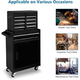 TUFFIOM 5-Drawer Rolling Tool Chest & Storage Cabinet, Adjustable Shelf ...