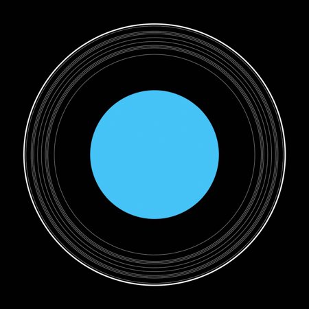 An illustration showing the details of the rings of Uranus Poster Print ...