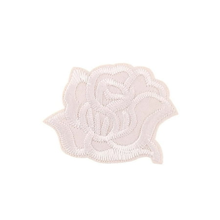 Destyer Iron on Patches Waterproof Down Jacket Repair White Rose Patch ...