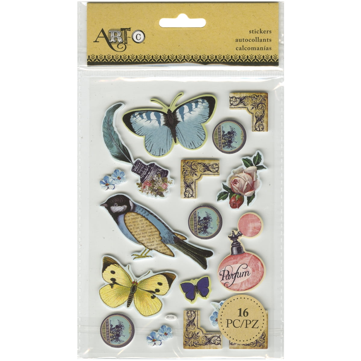Momenta Foam Stickers-Vintage Butterfly - Walmart.com