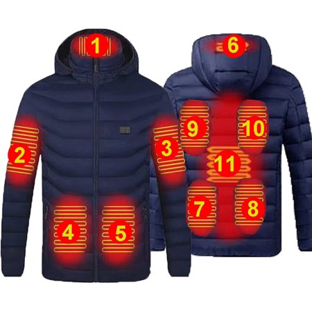 Heated Jacket Men Women Heating Jacket Winter USB Heated Down Jacket ...