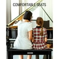 Donner Duet Piano Bench with Storage, Solid Wooden Keyboard Chair, High ...