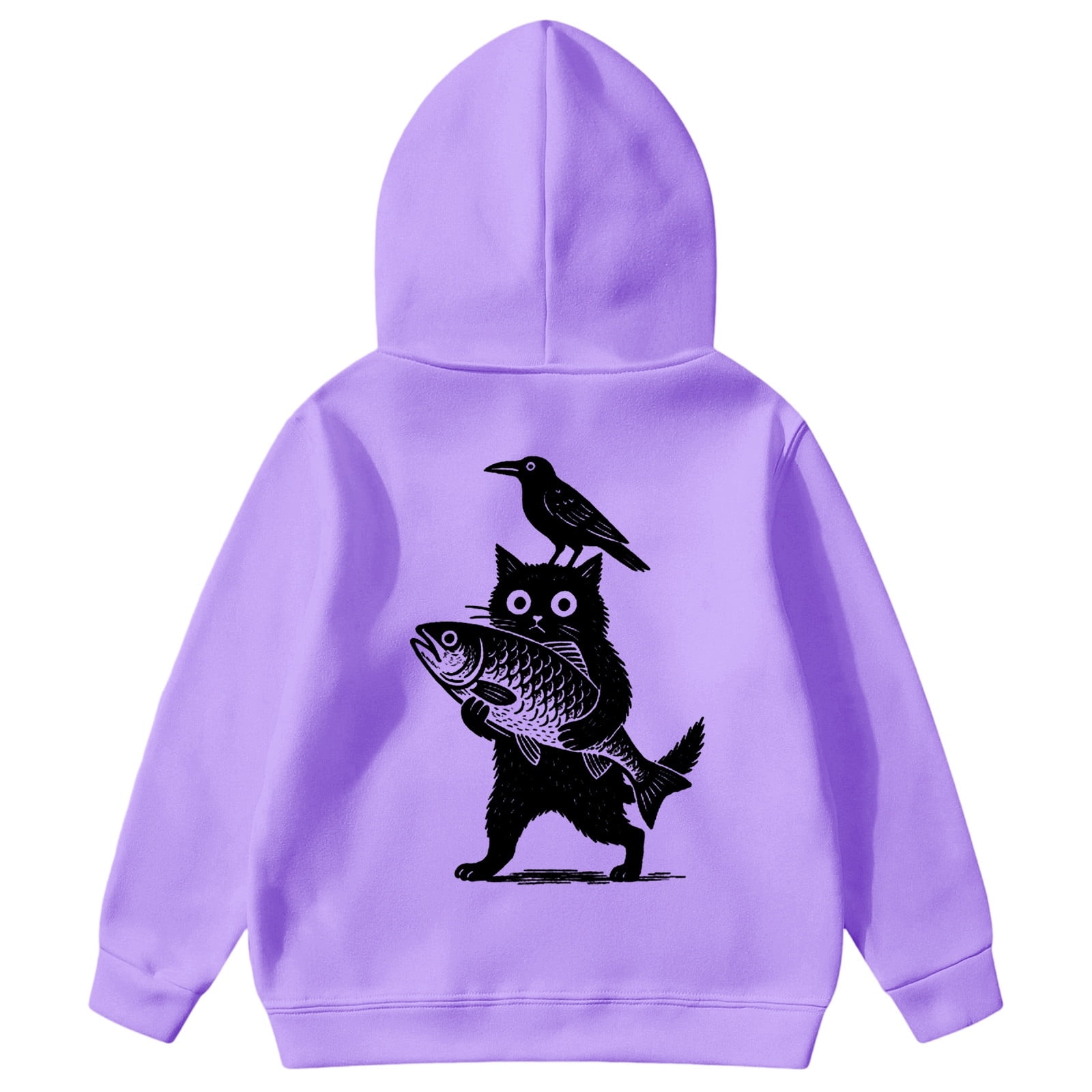 Click here for Liyamei Adorable Cat Print Hooded Sweatshirt For G... prices