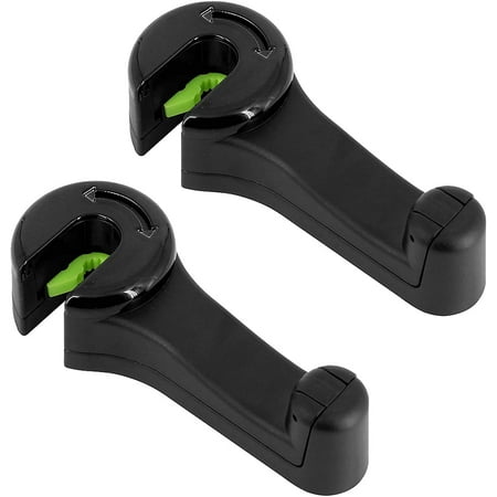 2 Pack Durable Car Back Seat Hooks Hanger Dual-layer 360° Rotation ...