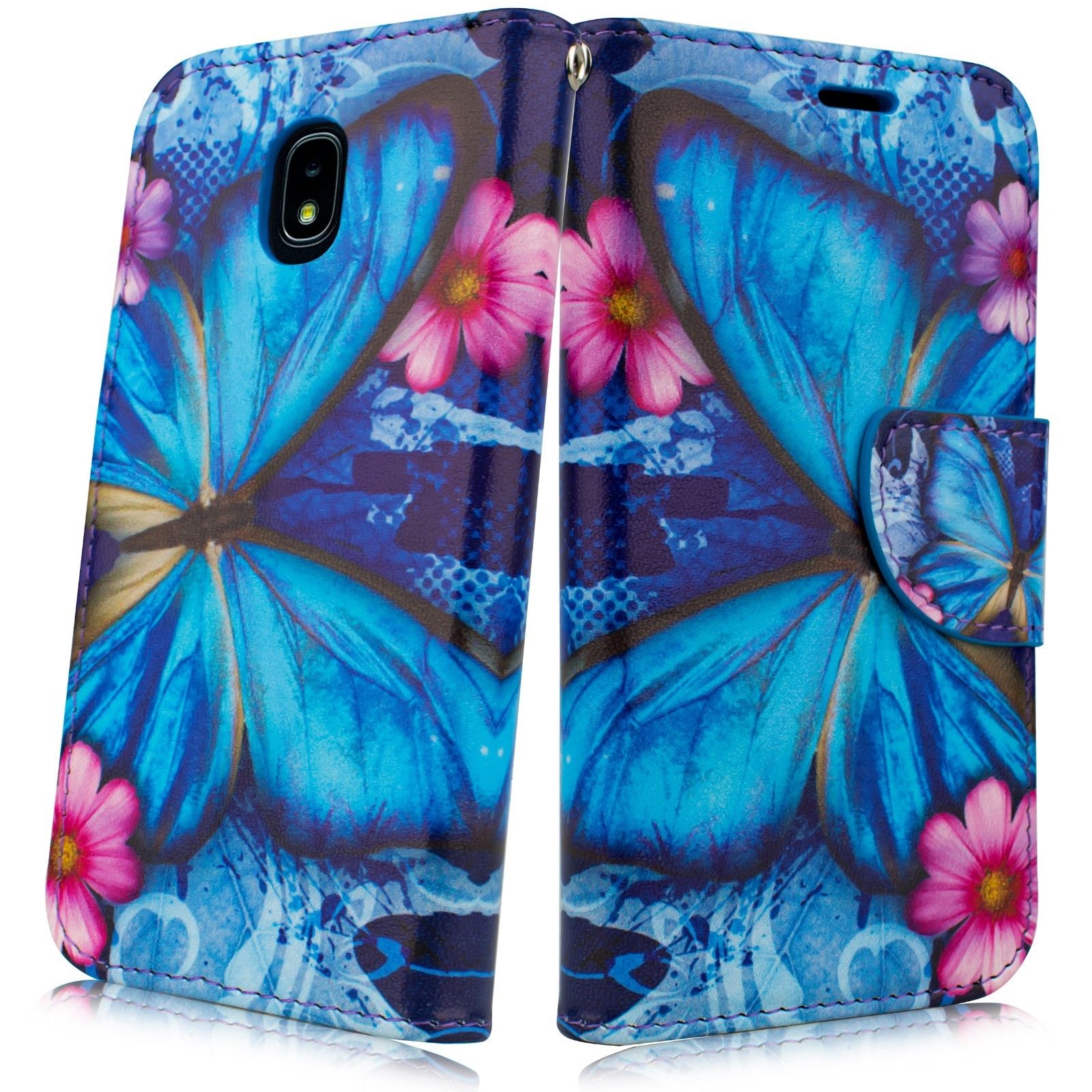 For Samsung Galaxy J3 2018 Achieve / J3V 3rd Gen Fold Wallet Kickstand ...