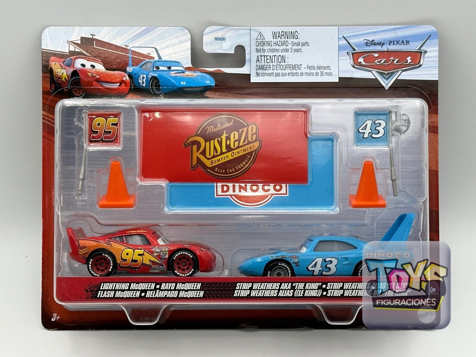 Disney Pixar Cars Toys Set: Lightning McQueen and Strip Weathers The ...