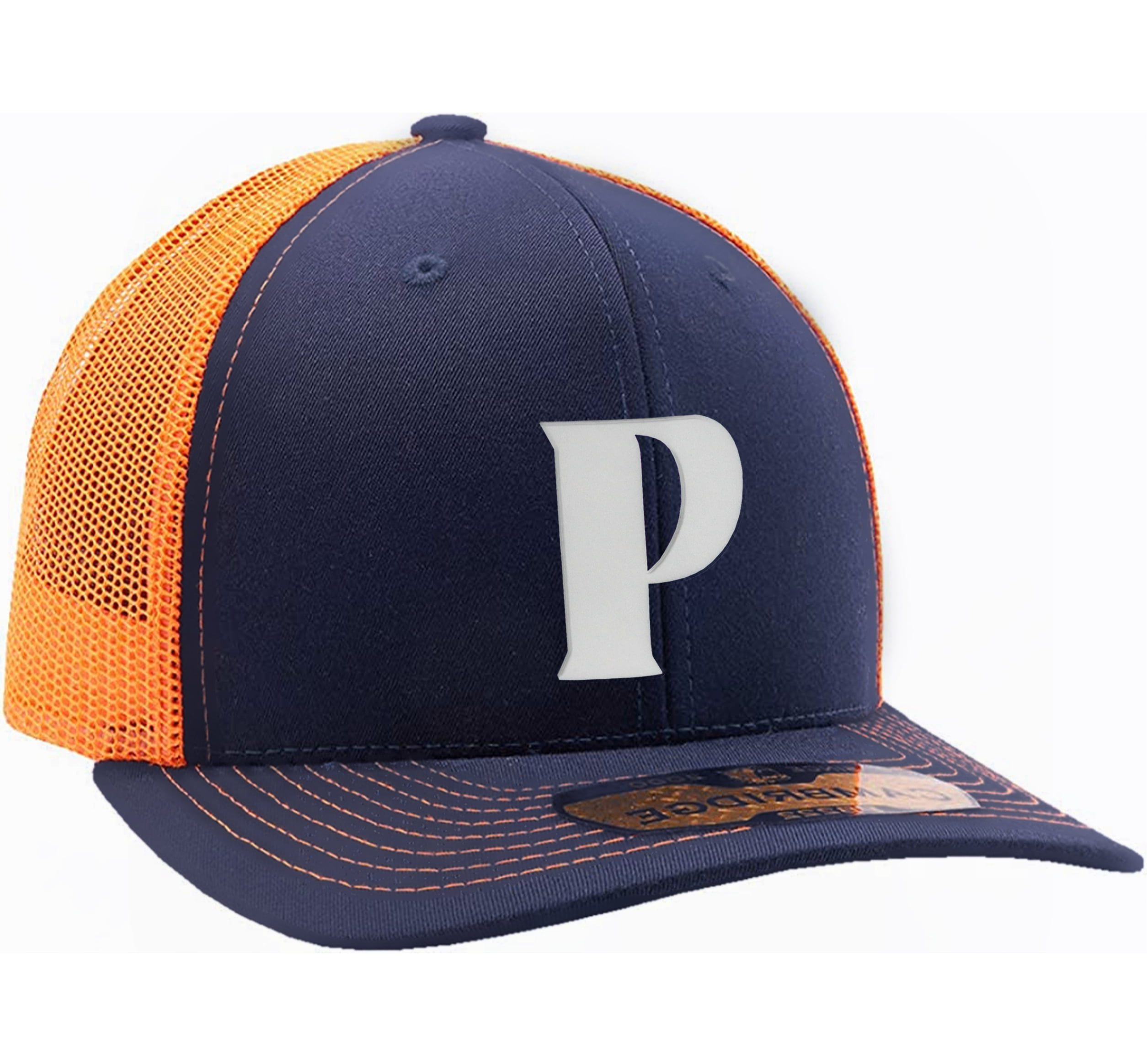 Daxton Baseball Trucker Hat 3D Capital Alphabet Letters Structured Mid ...