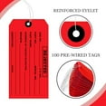 100 Rejected Tags Individually Pre-Wired - Red Inspection Cardstock ...