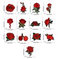 13Pcs Flower Iron On Fabric Patches For Clothing Backpacks Jackets ...