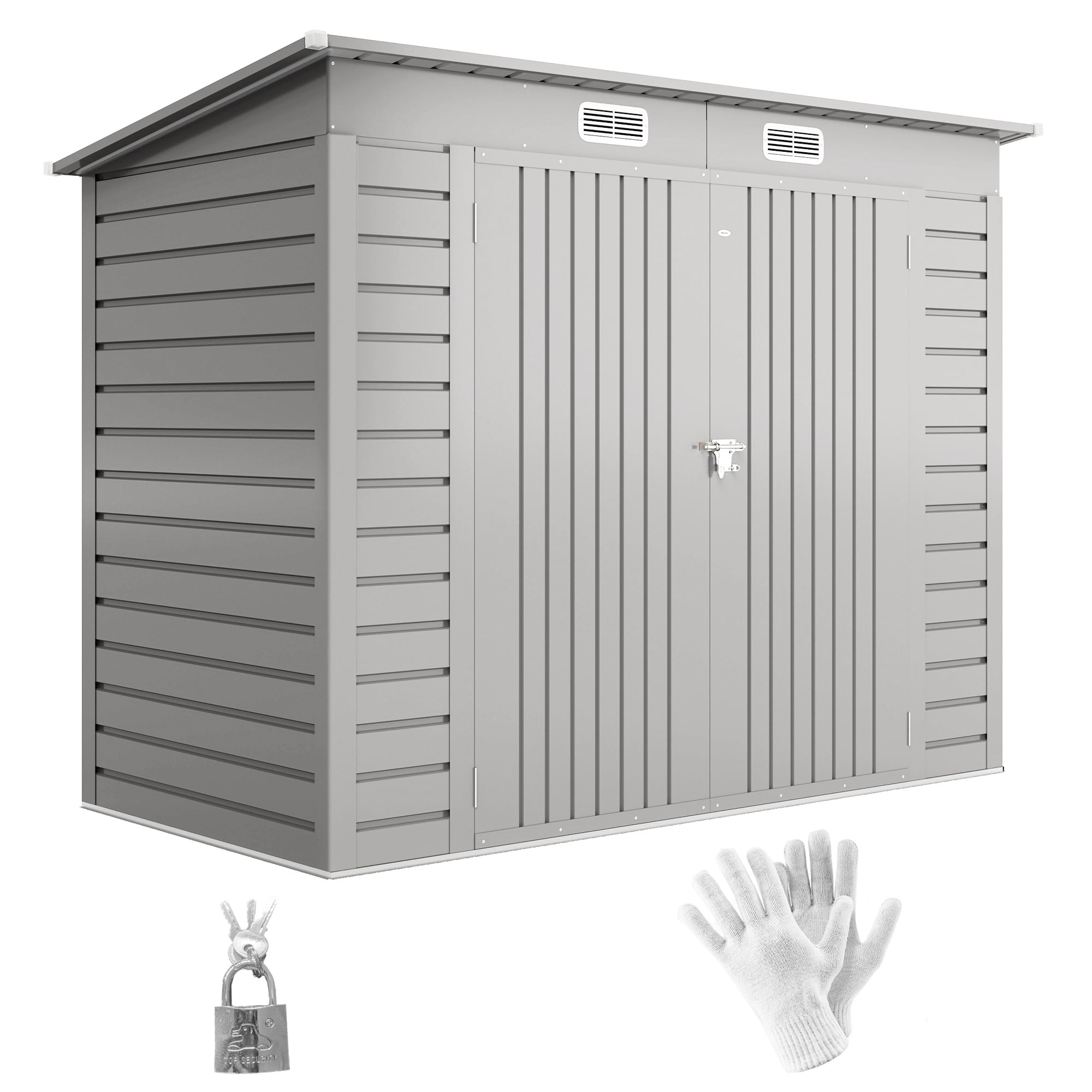 Click here for Outsunny 8 X 4ft Metal Garden Storage Shed With 2... prices