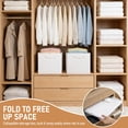 6-Pack 13 Inch Foldable Fabric Storage Bins with Faux Leather Handles ...