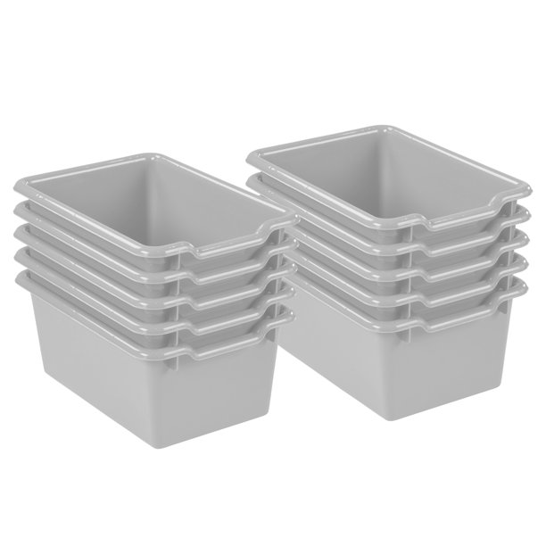 Scoop Front Storage Bins - Light Grey - Walmart.com
