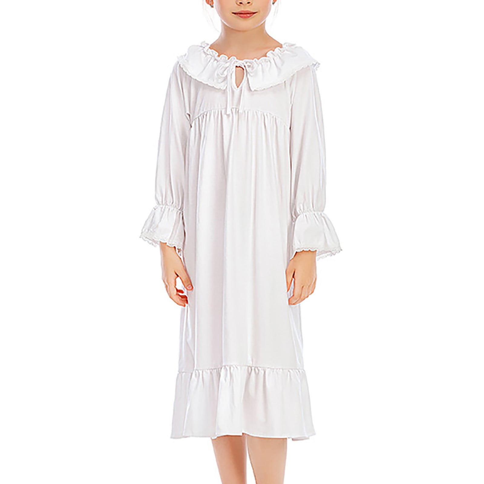 Click here for Birdeem Girls Long Nightgown Pajamas Solid Color T... prices