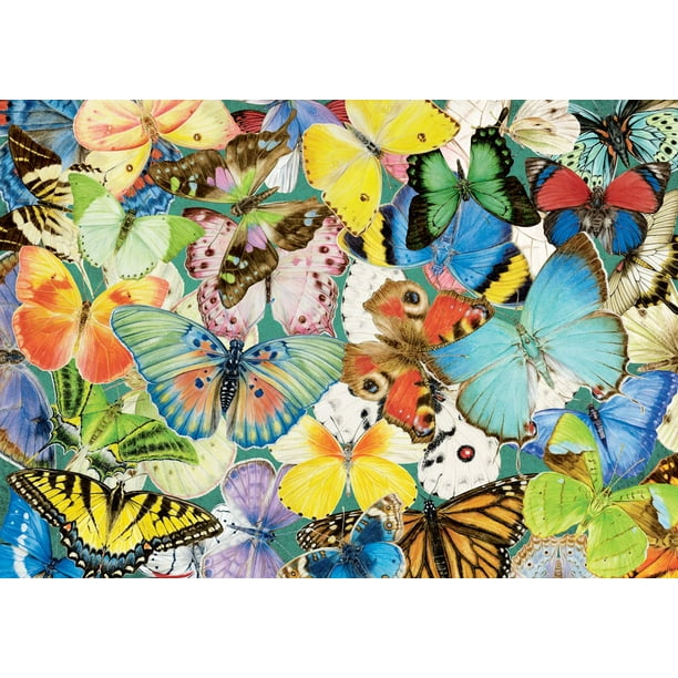 Butterflies Large Format 500 Piece Jigsaw Puzzle For Adults Every butterflies-large-format-500-piece-jigsaw-puzzle-for-adults-every
