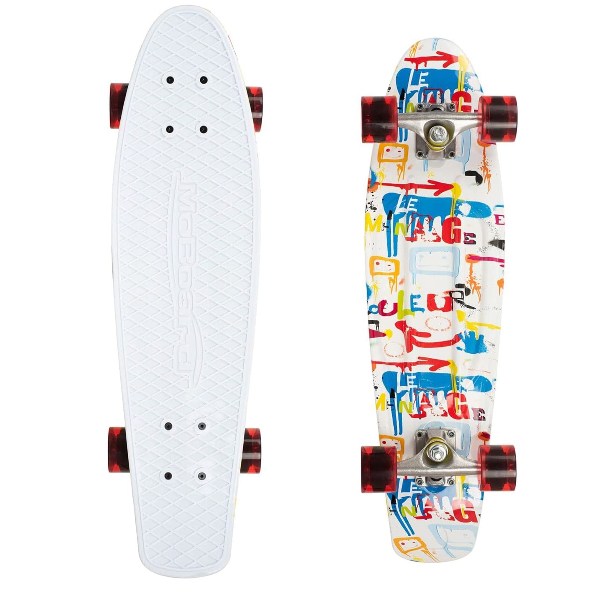 White Penny Board With Red Wheels
