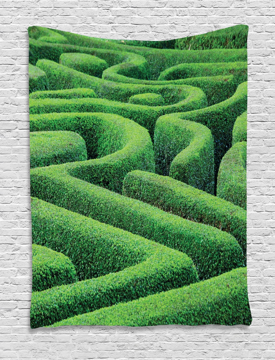 Garden Tapestry, Green Plant Maze Growth Ecology and Nature Theme ...