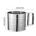 Menrkoo Flour Sieve Handheld Stainless Steel Semi-Automatic Hand Powder ...