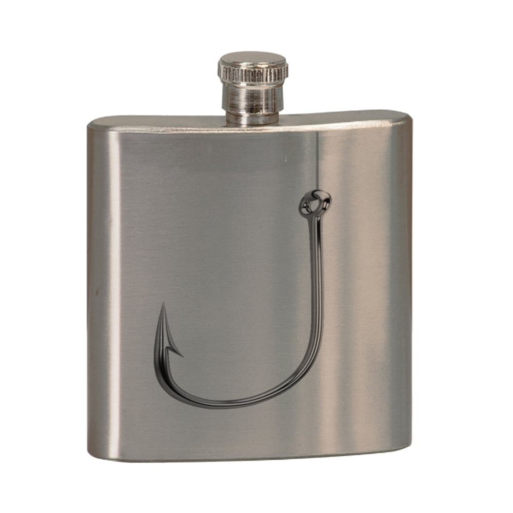 KuzmarK 6 oz. Stainless Steel Flask Set in Black Presentation Box ...