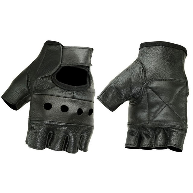 Daniel Smart Men’s Leather Gloves – Cowhide Leather - Fingerless ...